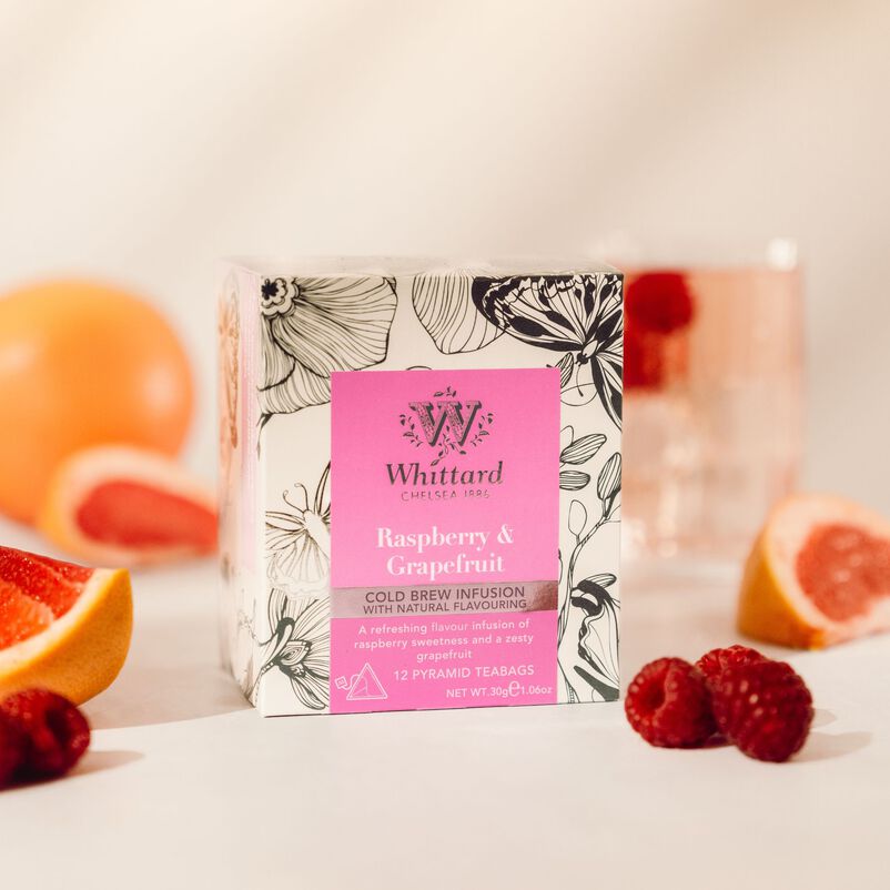 Cold Brew Raspberry & Grapefruit Flavoured Infusion Pyramid Teabags